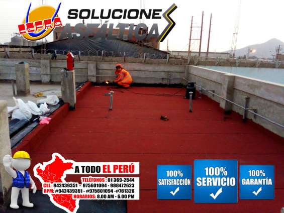 Manto asfaltico por rollo,membrana liquida por balde de 5 galones, teja ...